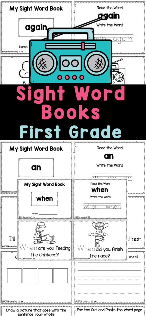 FREE First Grade Sight Words Printable Books