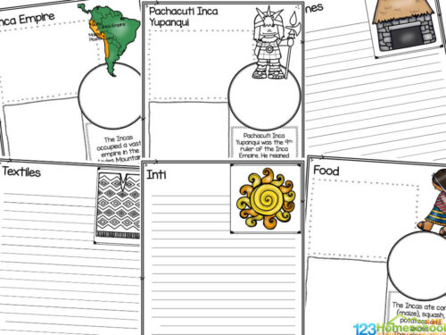 FREE Printable Ancient Inca Empire for Kids Notebooking Worksheets