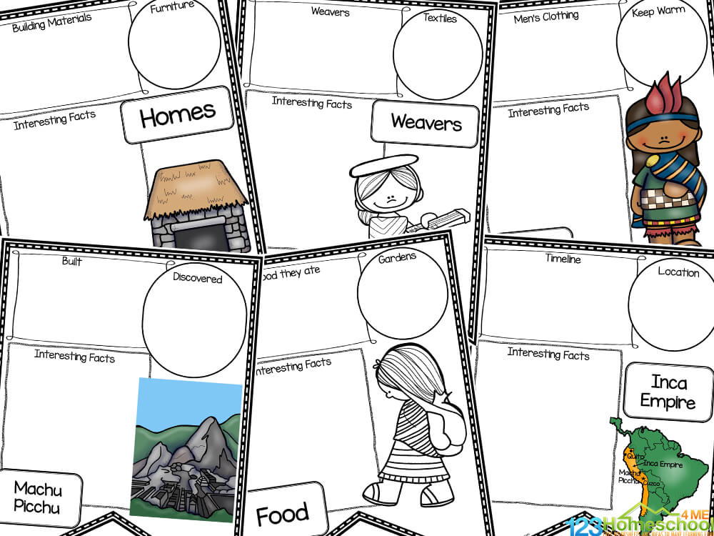 Inca Civilization Printable Pennants Activity