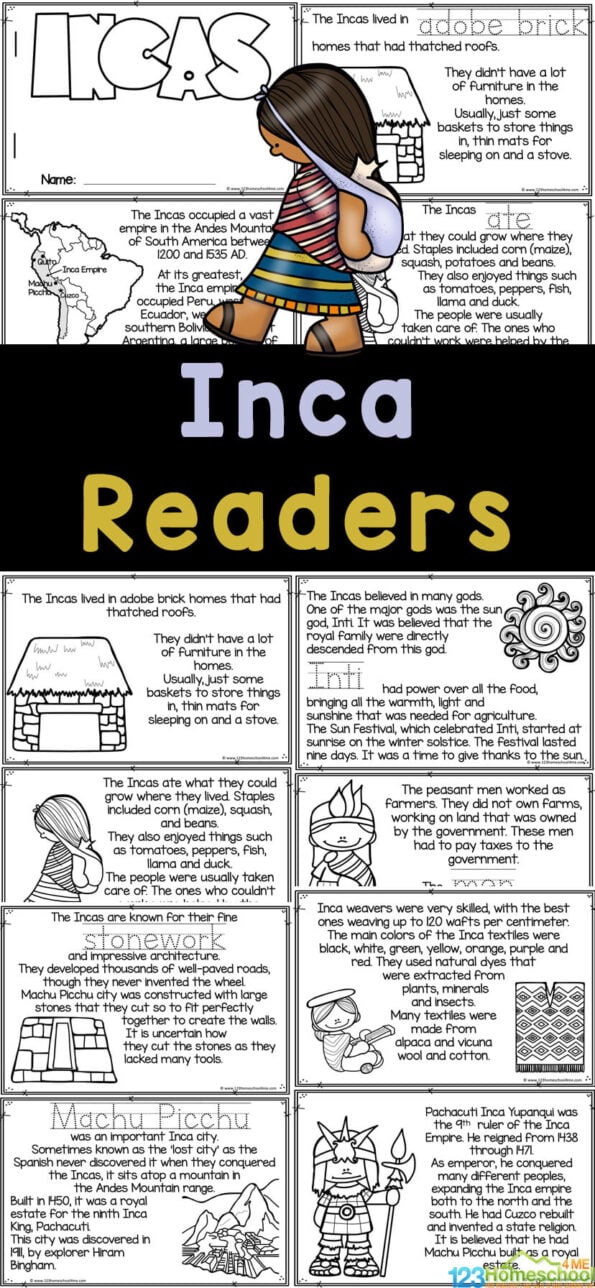 Free Printable Ancient Incan Empire Reader for Kids