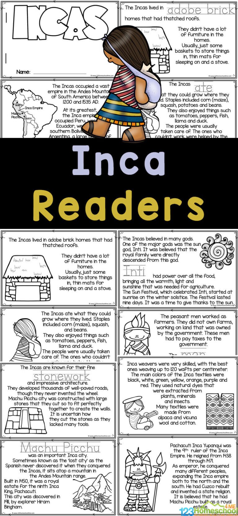 Free Printable Ancient Incan Empire Reader for Kids