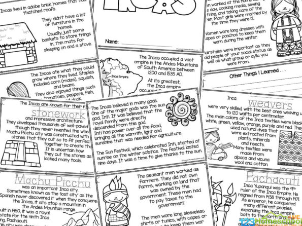 Free Printable Ancient Incan Empire Reader for Kids