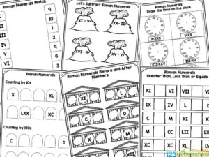 FREE Roman Numerals Printables Worksheets