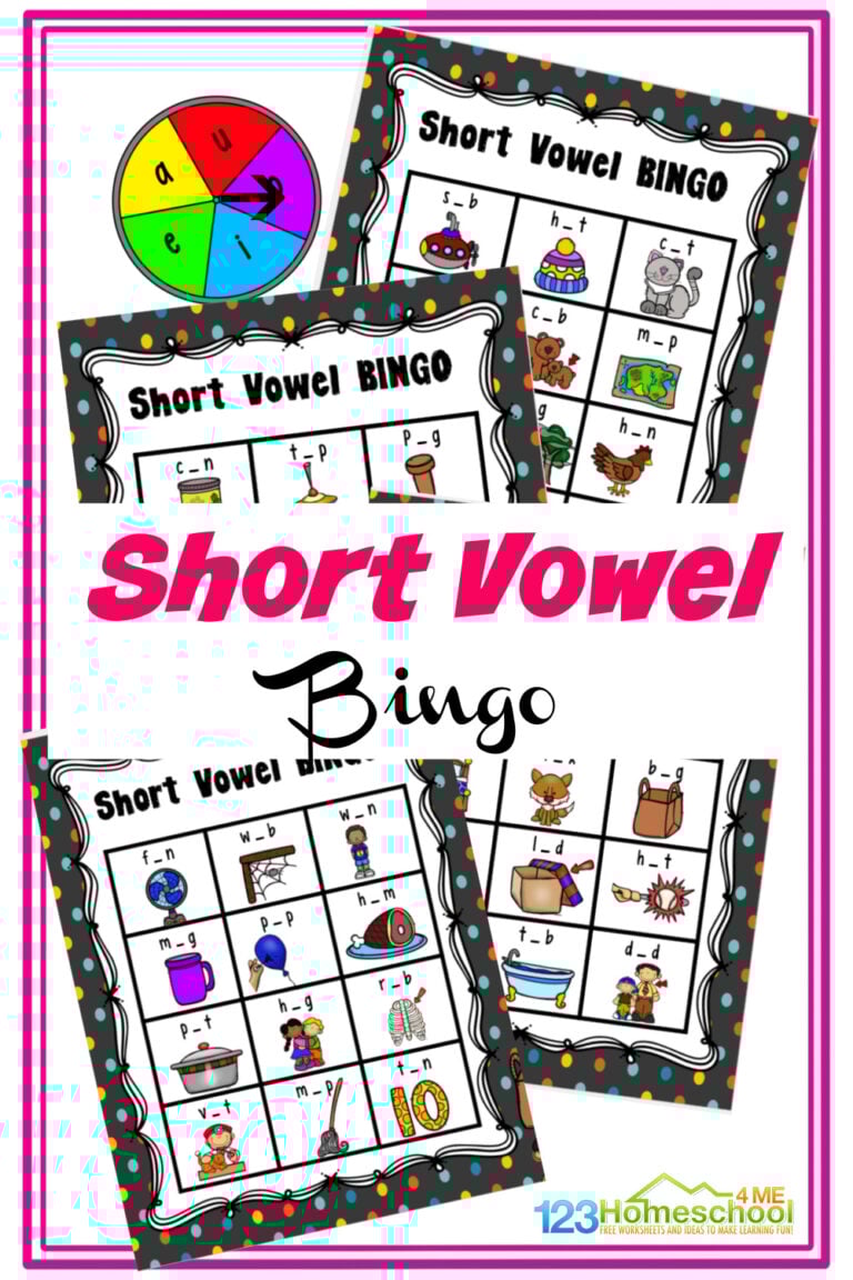 FREE Printable Short Vowel Bingo Game