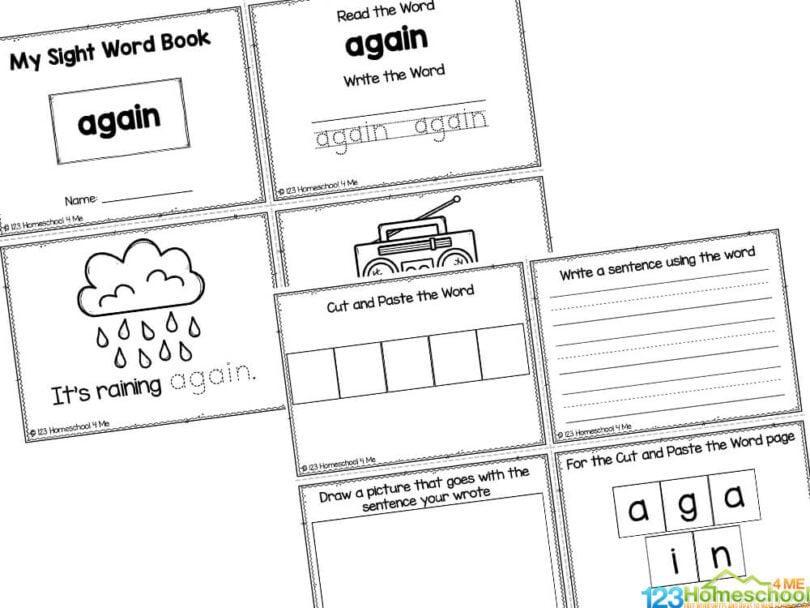 FREE First Grade Sight Words Printable Books