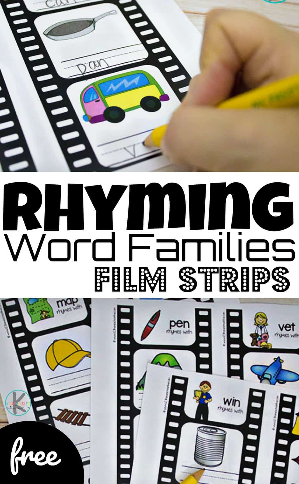 FREE Valentines Day Rhyming Cut and Paste Worksheets
