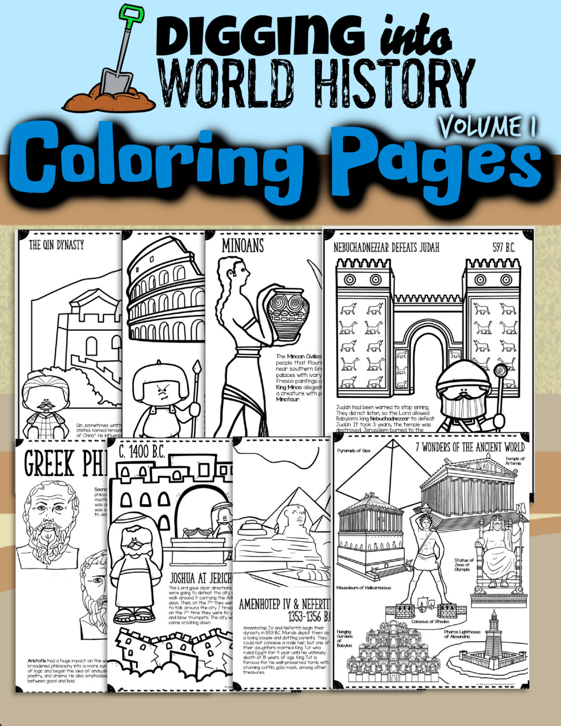 World History Coloring Pages - Creation to Fall of Roman Empire
