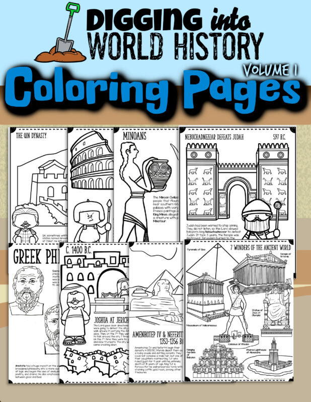 World History Coloring Pages - Creation to Fall of Roman Empire