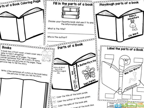 FREE Printable Parts of a Book Worksheets
