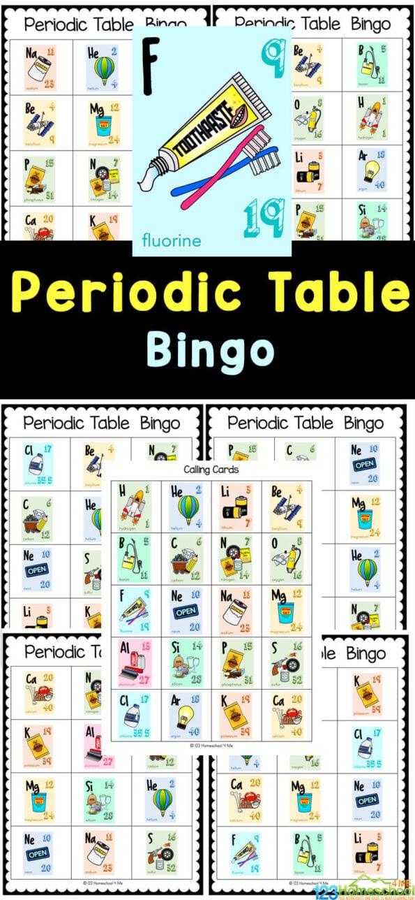 FREE Printable Periodic Table Science Battleship Game for Students
