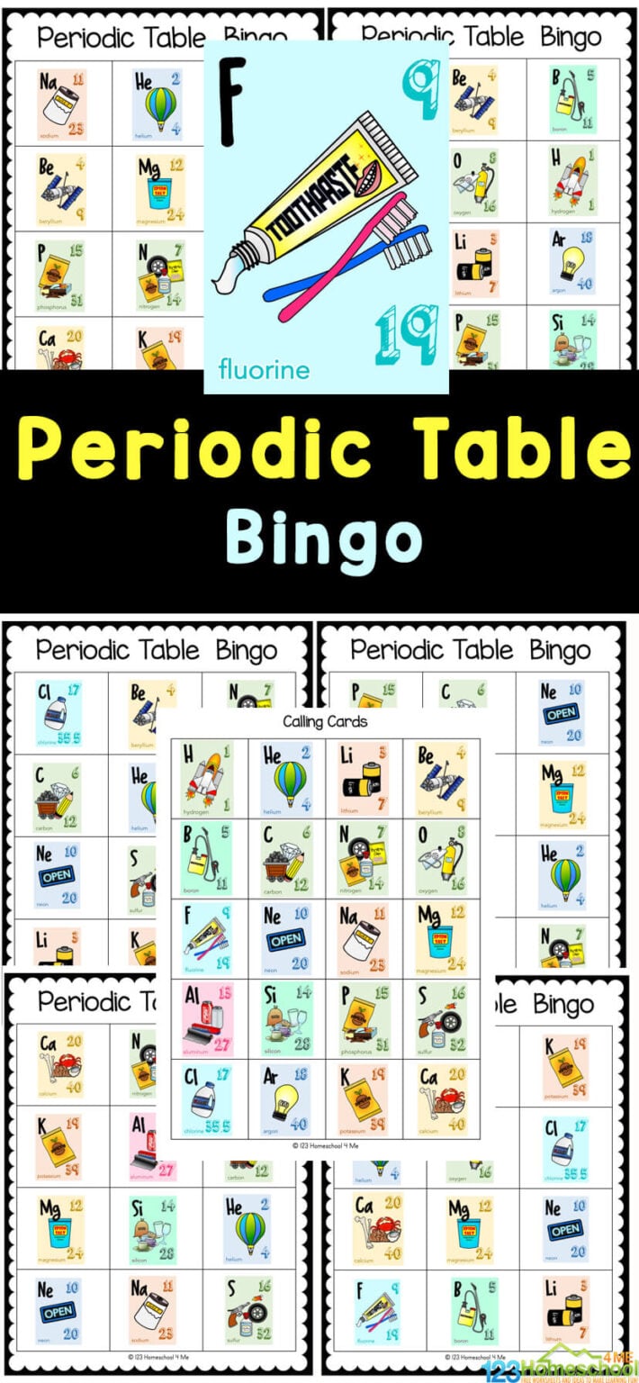 FREE Printable Periodic Table Science Battleship Game for Students
