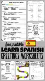 FREE Spanish Greetings Worksheets for Beginners