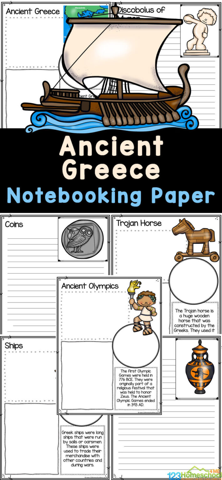 All About Ancient Greece Worksheets and Notebooking Pages