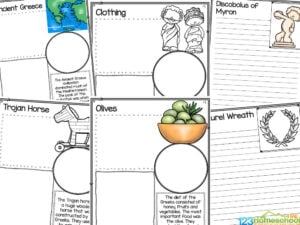 All About Ancient Greece Worksheets and Notebooking Pages