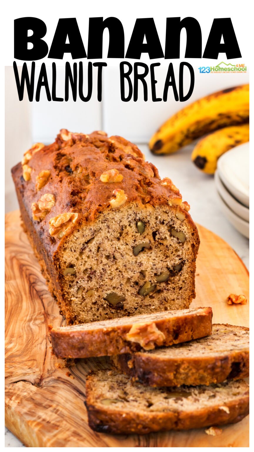 🍌 Grandma's EASY Banana Walnut Bread Recipe