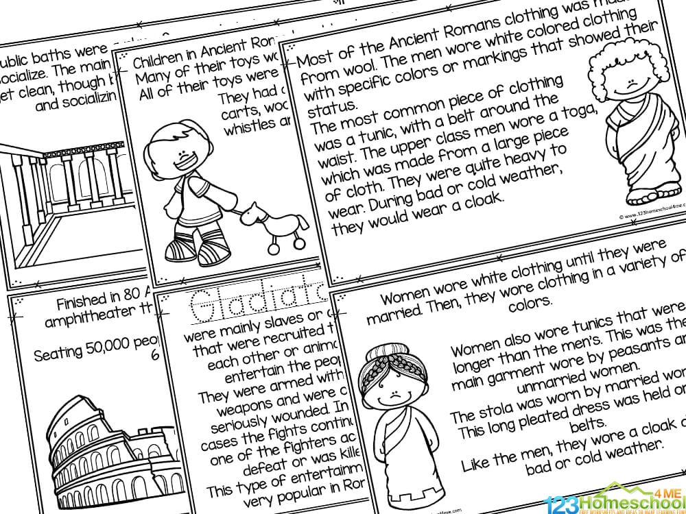 FREE Printable Life in Ancient Rome History Reader for Kids