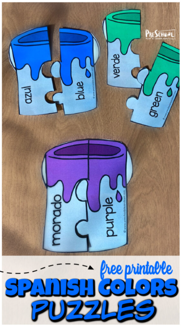 FREE Color by Code Spanish Colors Worksheet