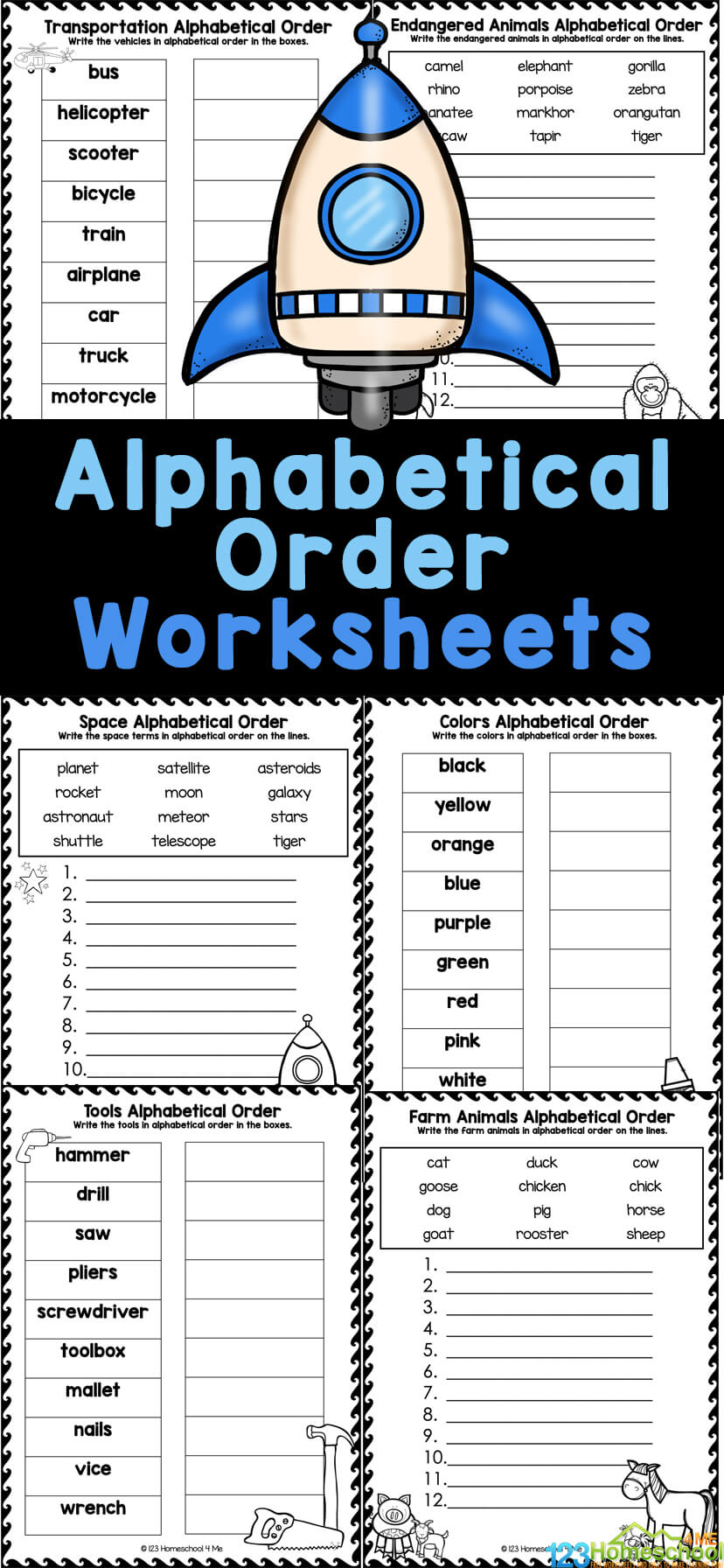 FREE Printable Alphabet-O -Alphabetizing Games