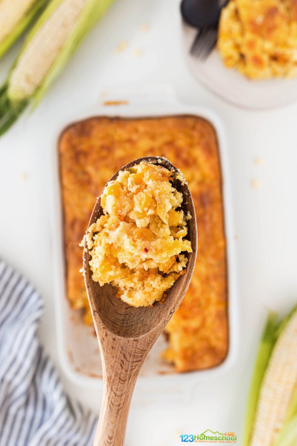 🌽 EASY Corn Spoon Bread Pudding Recipe