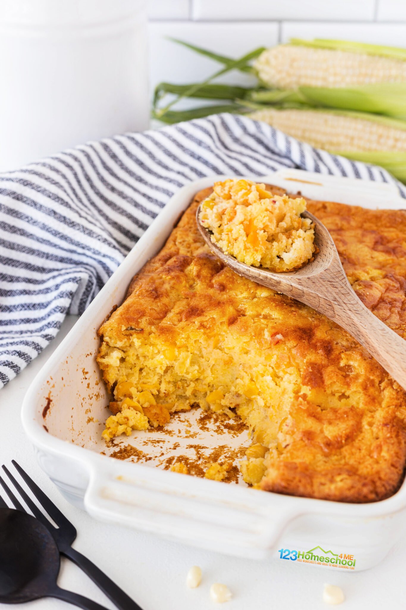 🌽 EASY Corn Spoon Bread Pudding Recipe