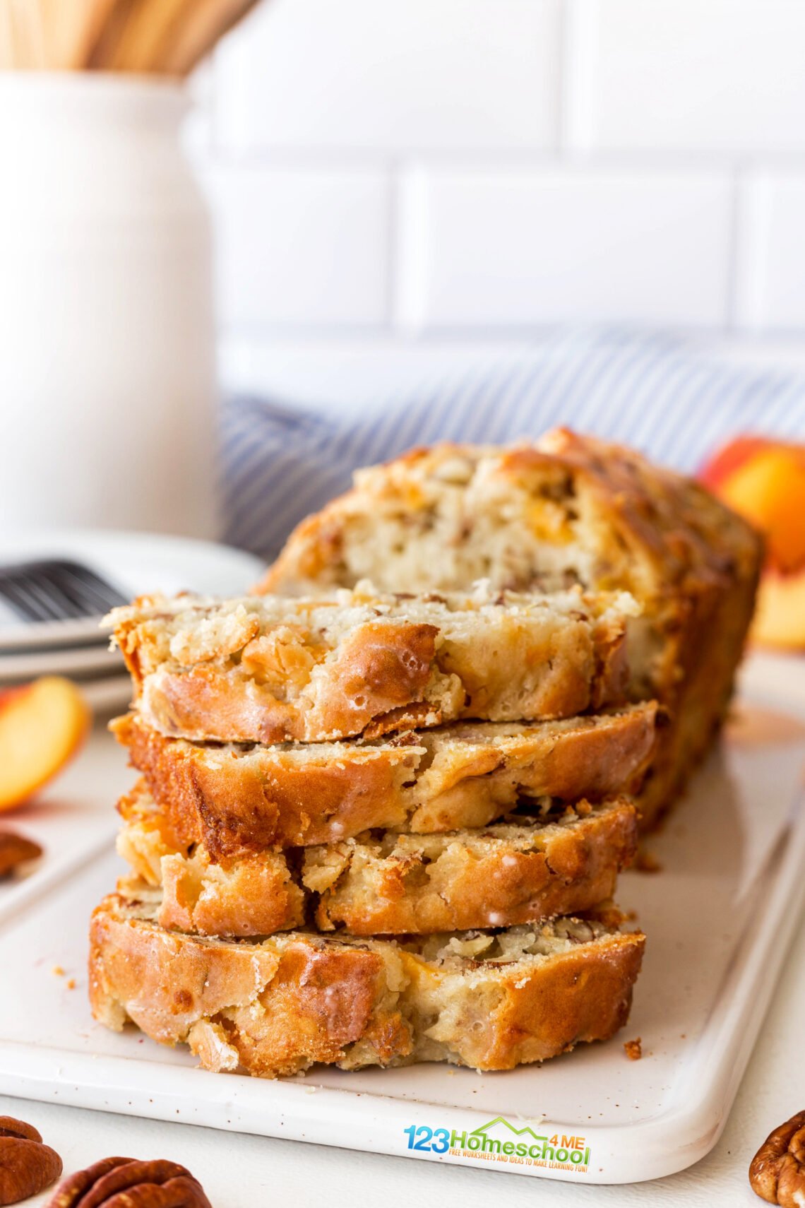 🍑 Peach Pecan Bread Recipe