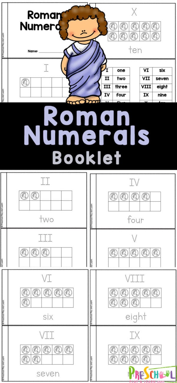 FREE Printable Roman Numerals for Kids Board Game