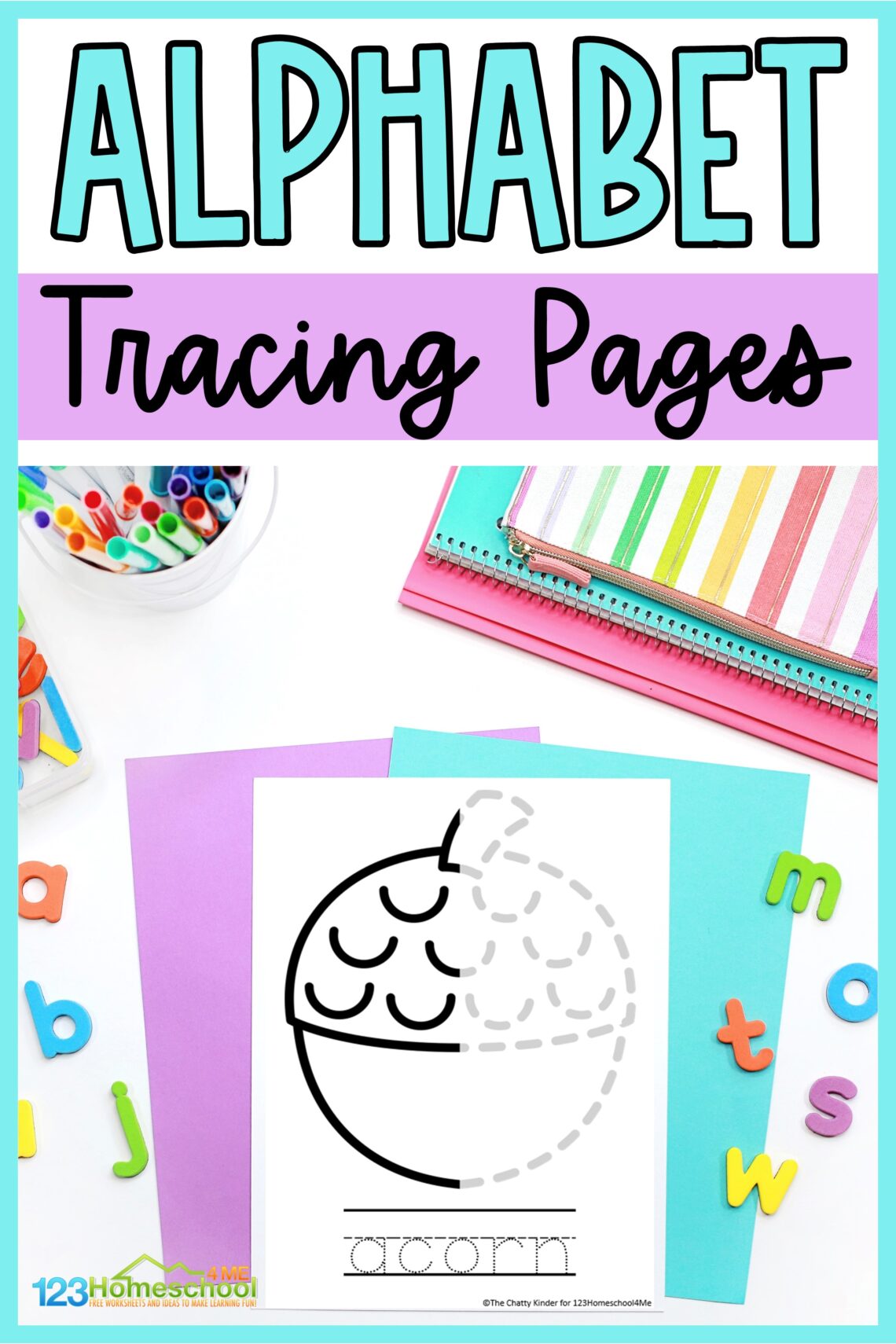 FREE Printable Trace the Picture Alphabet Worksheets