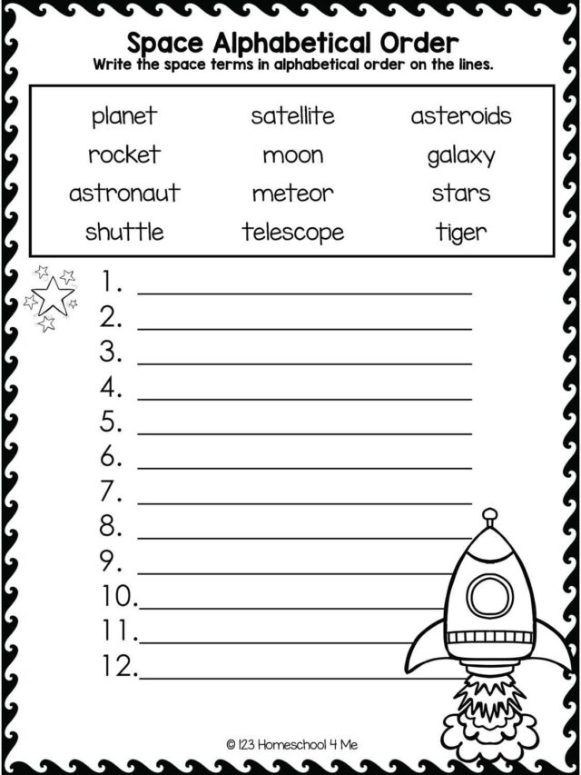Printable Alphabetical Order Worksheets Printable Alphabetical Order Worksheets