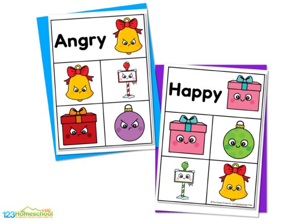 🎄 FREE Christmas Emotions Printable Activities for Kindergarten