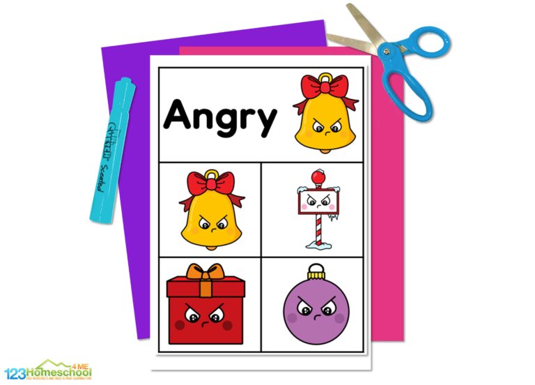 🎄 FREE Christmas Emotions Printable Activities for Kindergarten