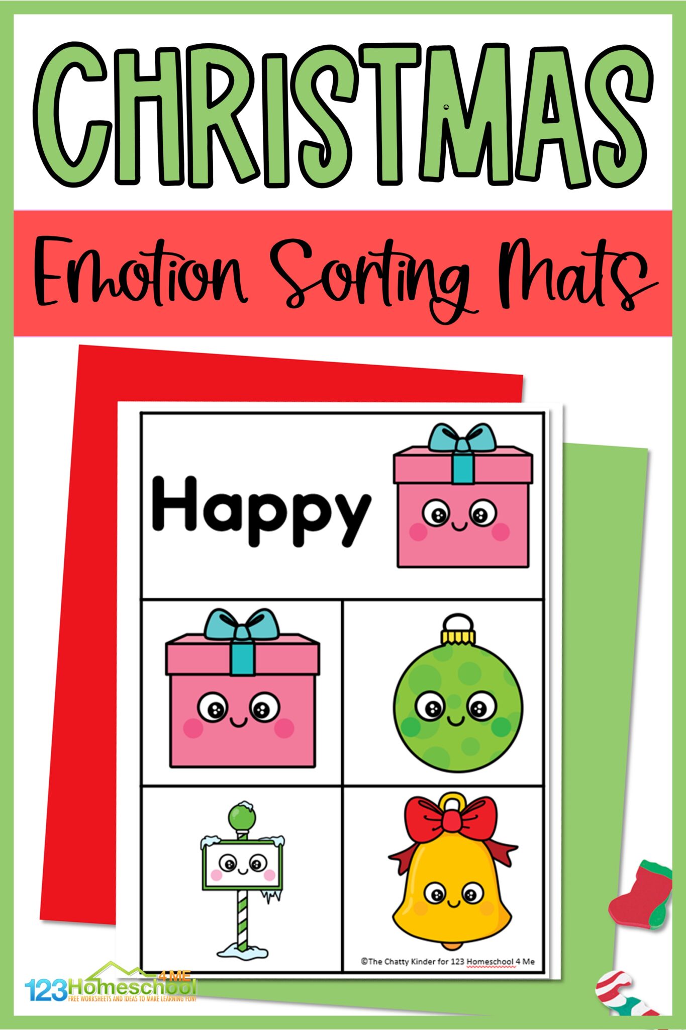 🎄 FREE Christmas Emotions Printable Activities for Kindergarten