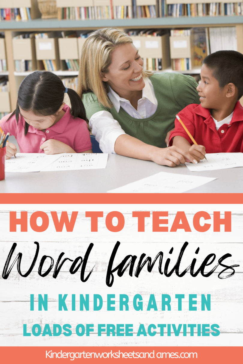 FREE Printable Kindergarten Word Family Worksheets