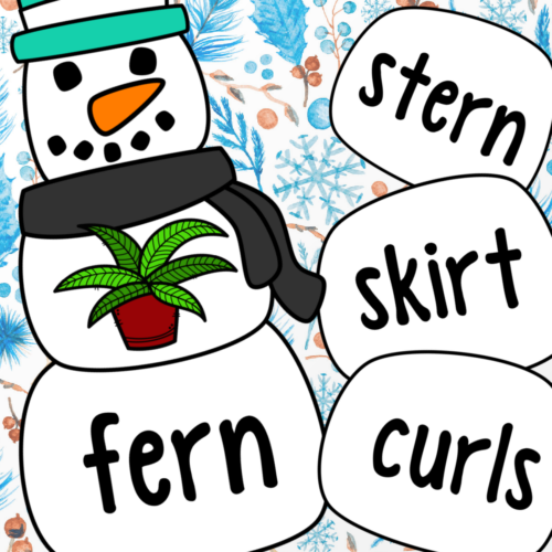 ⛄ Snowman R-Controlled Vowel Syllables Activity (Free Printable)