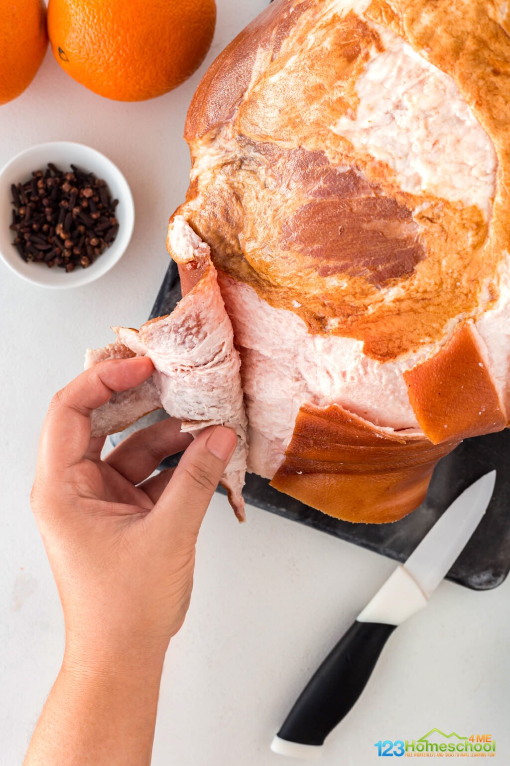 Orange Maple Syrup Glazed Baked Ham Recipe