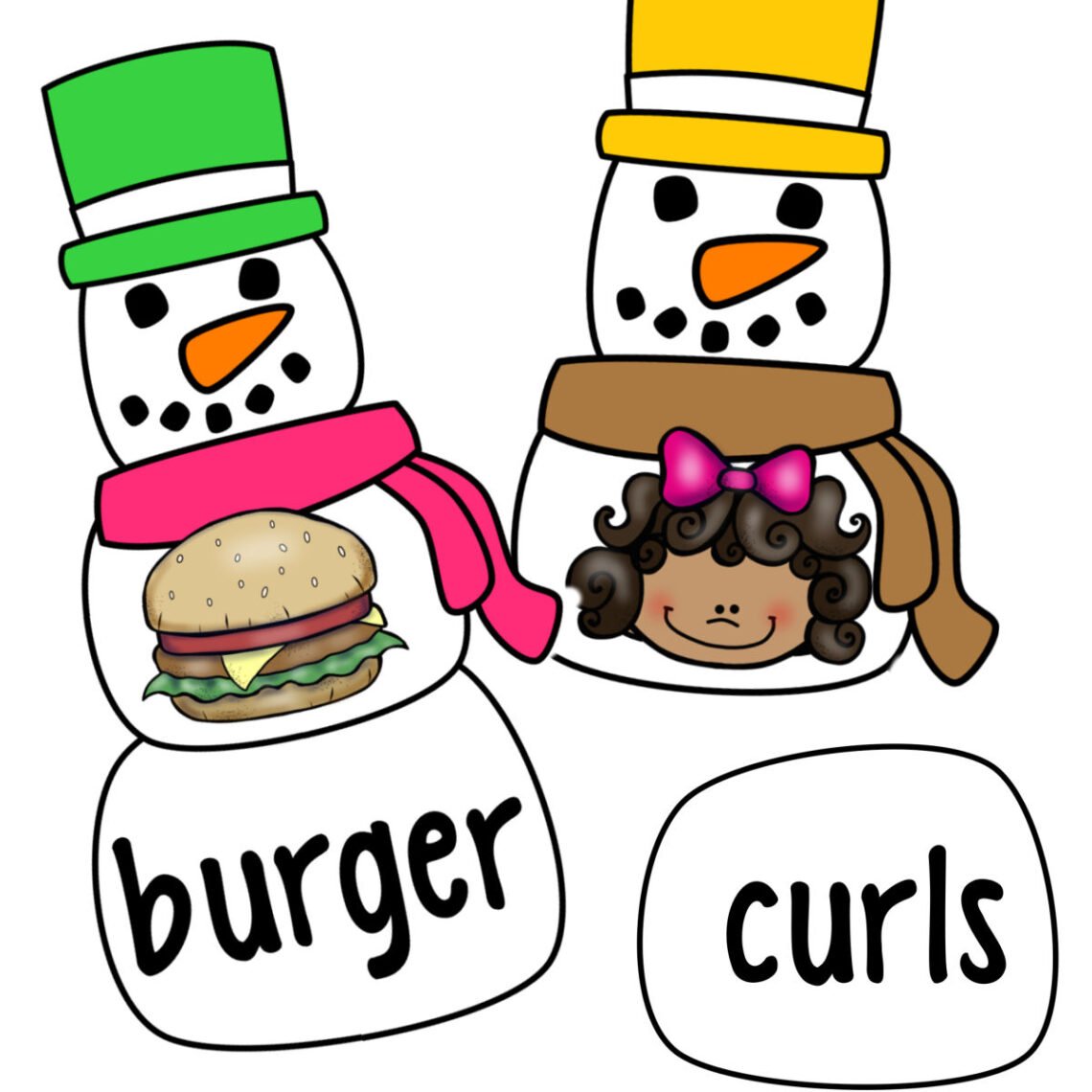 ⛄ Snowman R-Controlled Vowel Syllables Activity (Free Printable)