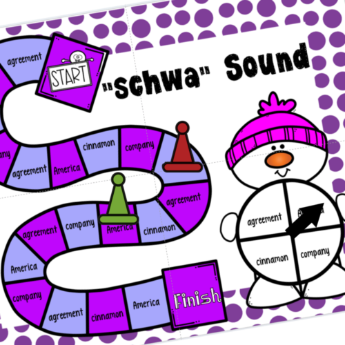 ⛄ FREE Snowman Schwa Sound Reading Game