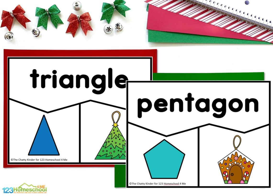 FREE Christmas 2D Shapes Printable Activity