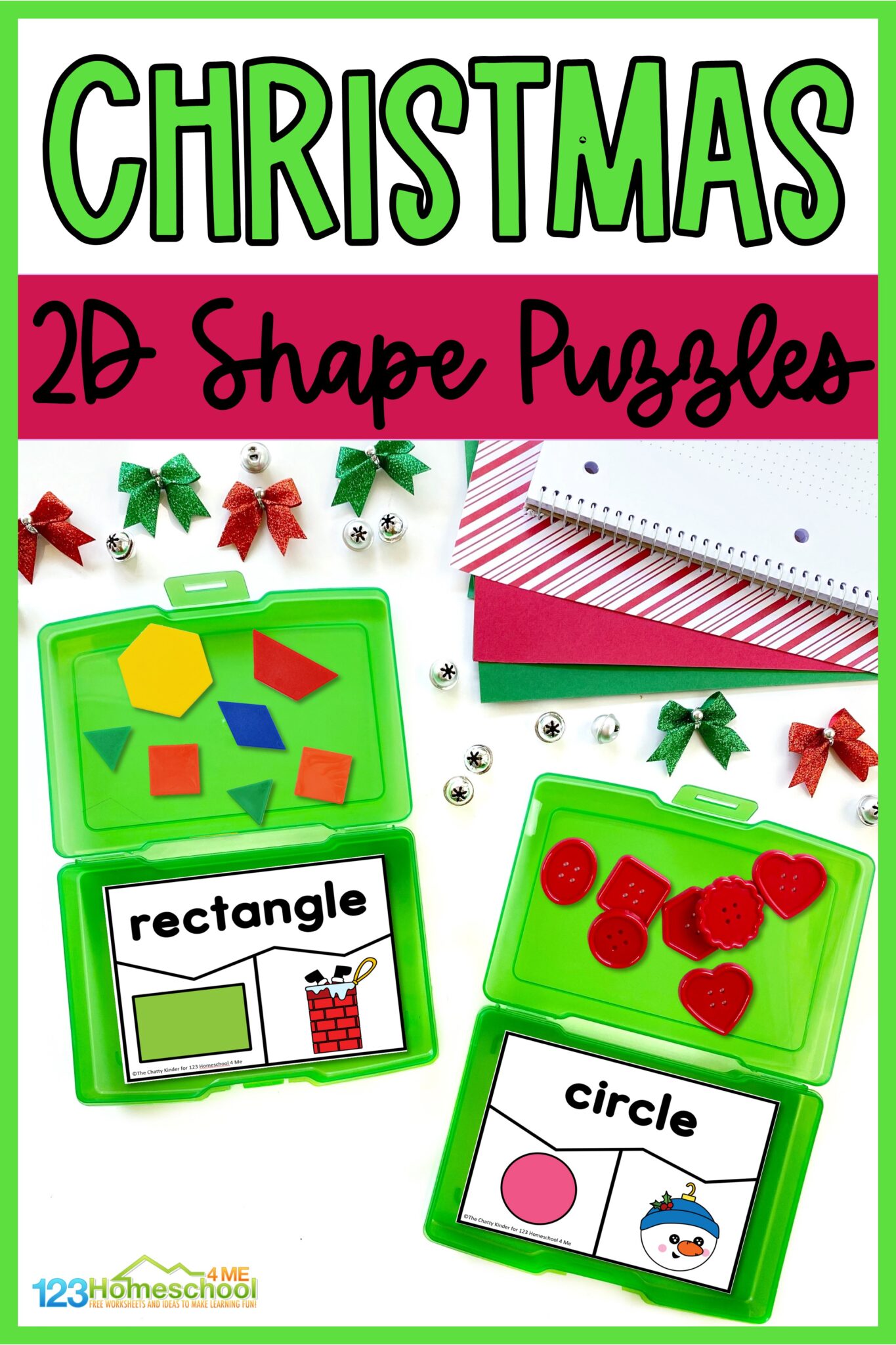 FREE Christmas 2D Shapes Printable Activity