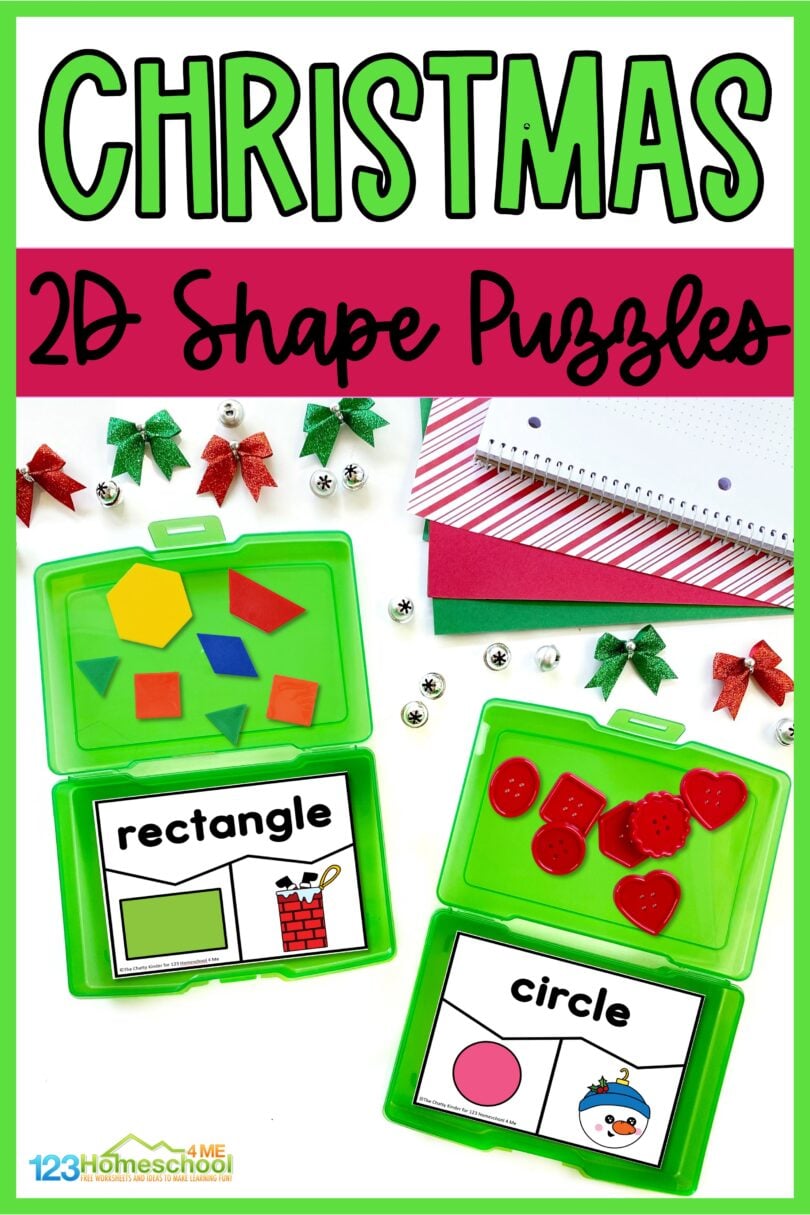 FREE Christmas 2D Shapes Printable Activity