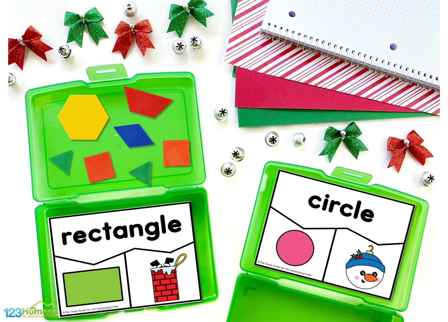 FREE Christmas 2D Shapes Printable Activity
