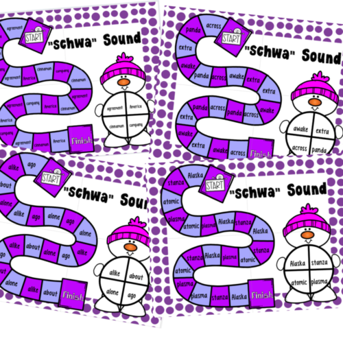 ⛄ FREE Snowman Schwa Sound Reading Game