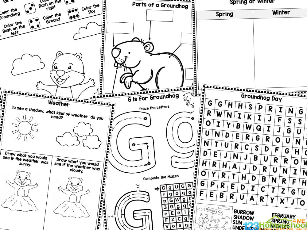 FREE Groundhog Day Printables, Worksheets, & FUN!