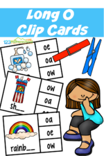 FREE Long o Sound Vowel Words Printable Clip Cards