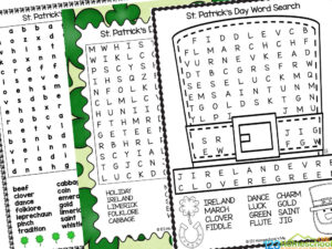 🍀 St Patricks Day Word Searches - Free Activity Sheets