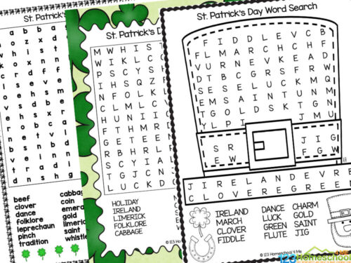 🍀 St Patricks Day Word Searches - Free Activity Sheets