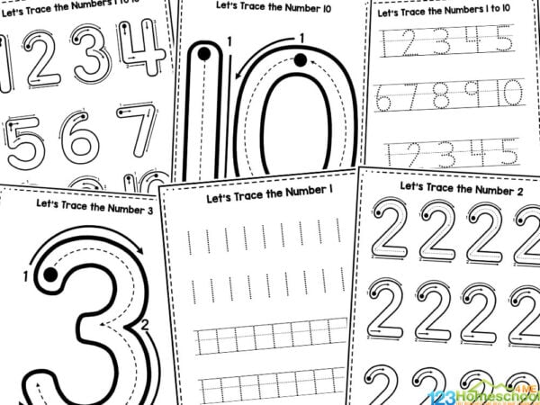 FREE Printable Tracing and Writing Numbers 1 to 10 Worksheets