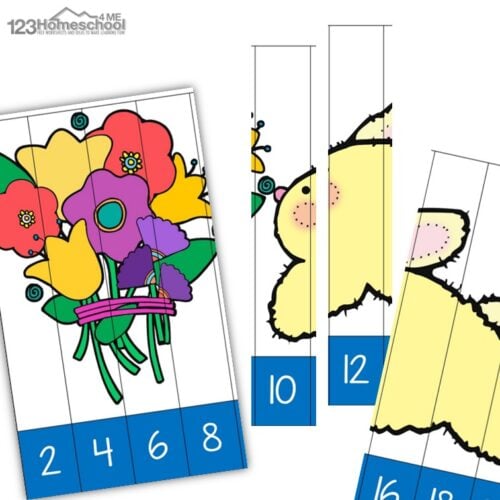 Easter Skip Counting Puzzles Math Activities