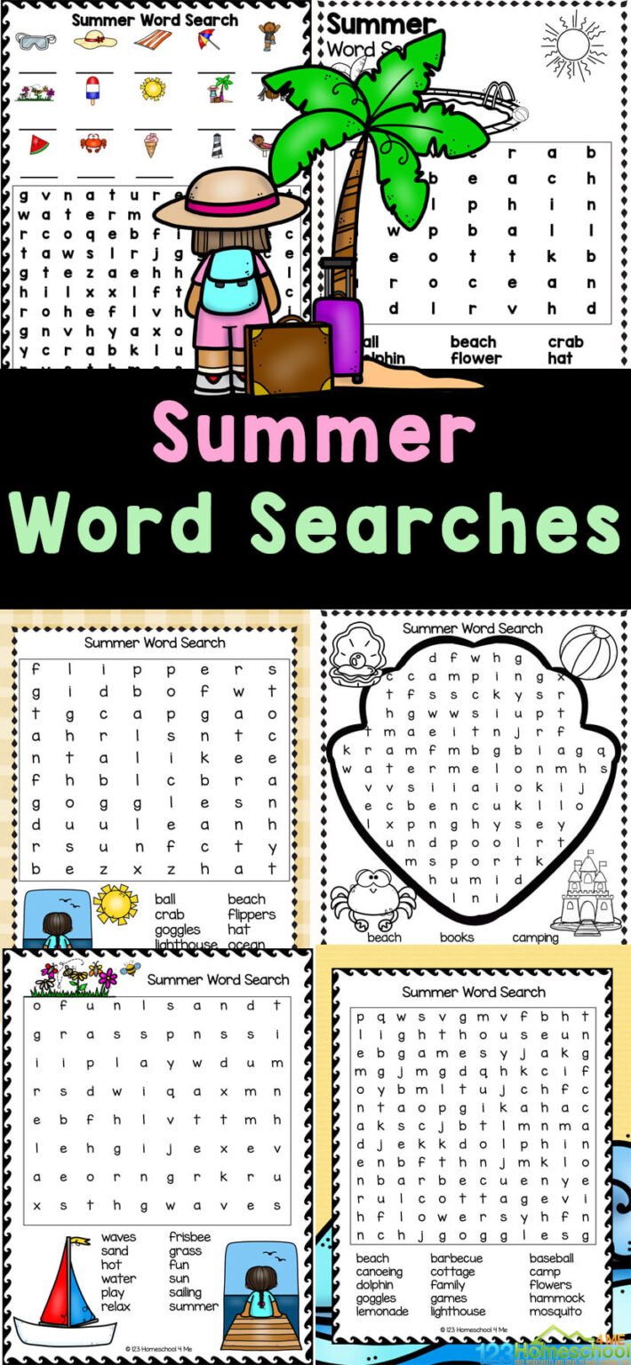 FREE Printable Number Word Searches Worksheets