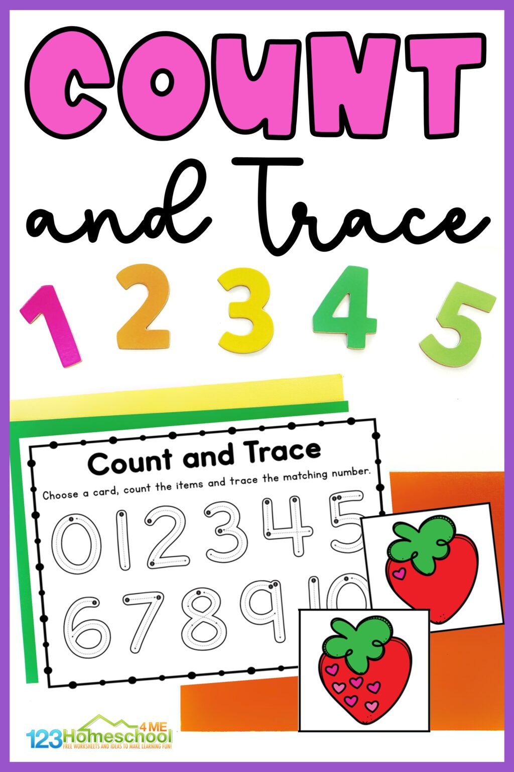 Count and Trace - Practice Writing Numbers 1-10