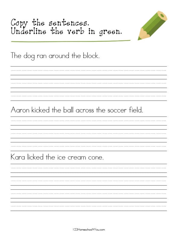 Grammar for Kids - What is a Noun, Verb, and Adjective Worksheets